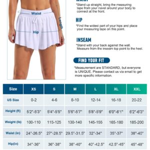 Ewedoos Flowy Shorts for Women 2 in 1 Gym Workout Shorts Women Breezy Soft Butterfly Yoga Athletic Running Shorts for Women Black