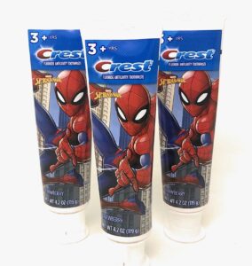 crest kids spiderman toothpaste, strawberry, 4.2 oz (pack of 3)