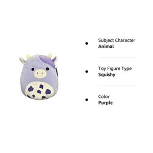 Squishmallows Official Kellytoy Squishy Soft Plush Toy Animal (14 Inch, Bubba The Purple Cow)