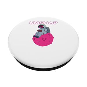 Uniswap UNI Cute Moon Man Crypto Currency Investor Trader PopSockets Swappable PopGrip