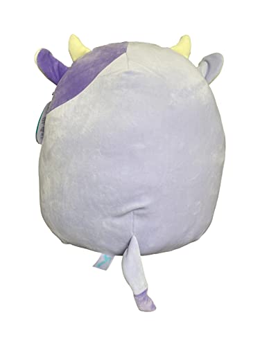 Squishmallows Official Kellytoy Squishy Soft Plush Toy Animal (14 Inch, Bubba The Purple Cow)