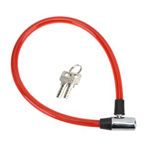 bike cable, steel wire cable lock durable material portable size for motorcycle for gate for bike(red)