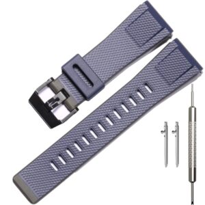 wristarmor resin strap replacement for caiso g-shock ga-2000 prw-6600 prg-600/650 mens watch band quick release 24mm bracelet accessories(navy grey)