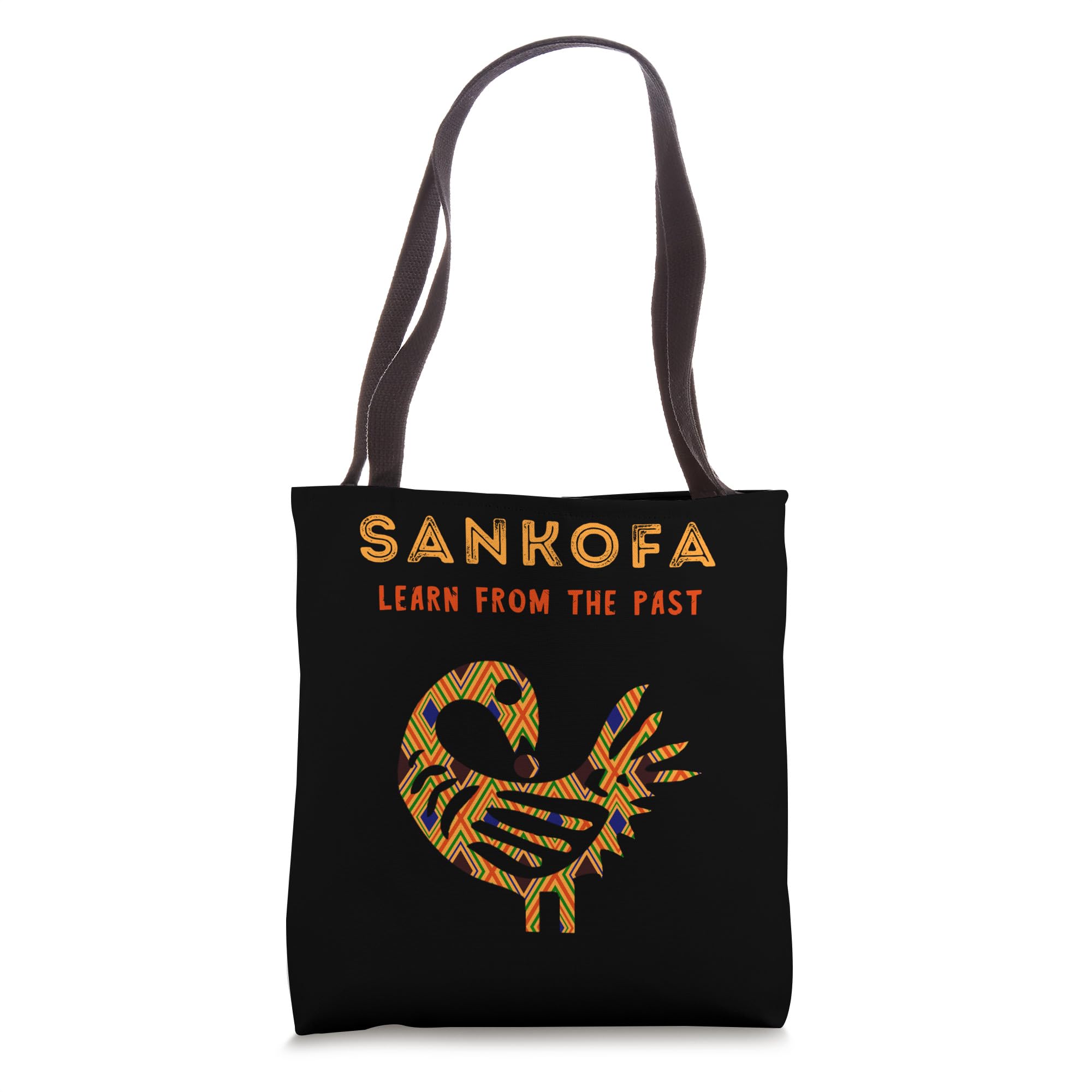 Sankofa Bird Pattern Learn From The Past African Bird Tote Bag