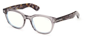 eyeglasses tom ford ft 5807 -b 020 shiny transp. grey, vintage grey havana,"t"