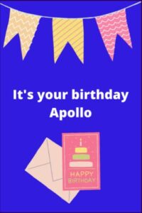 its your birthday apollo: a blank lined notebook gift for birthday gift for loves apollo