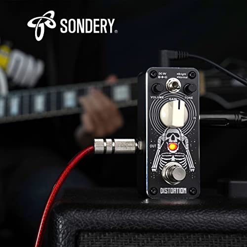 Sondery Distortion Pedal with 2 Effects of Bright and Normal, 70-80’s Classical British Stack Sound, Mini Effect Pedal for Electric Guitars True Bypass, Art Design Series