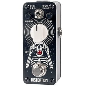 sondery distortion pedal with 2 effects of bright and normal, 70-80’s classical british stack sound, mini effect pedal for electric guitars true bypass, art design series