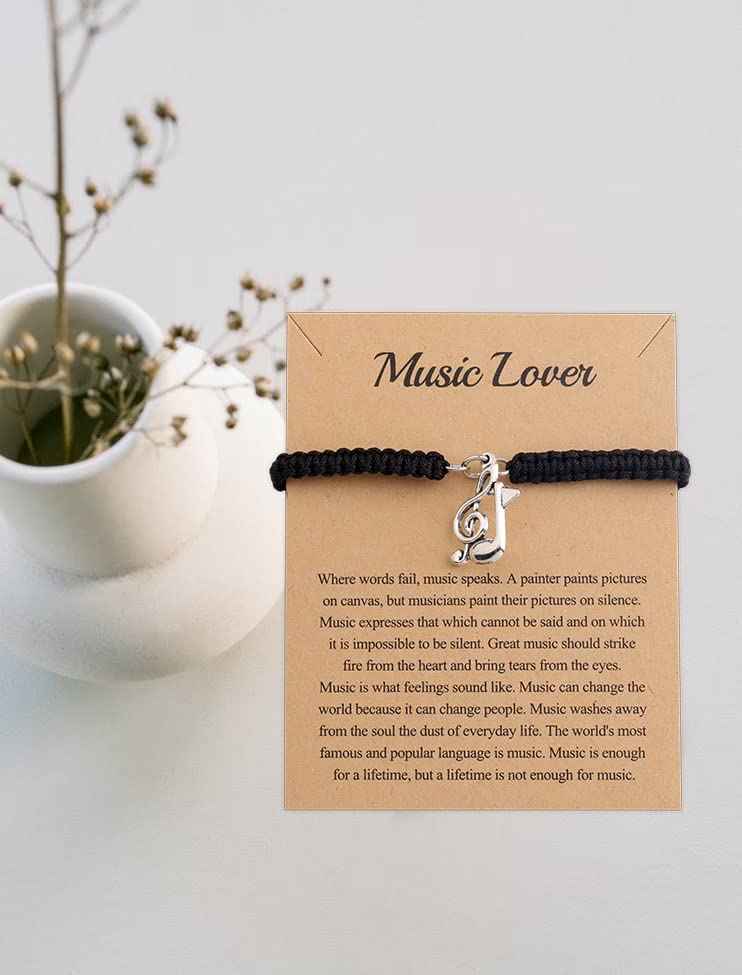 TIIMG Music Lovers Gift for Music Teacher Student Musicians Jewelry Inspirational Gift (Music Lover card)