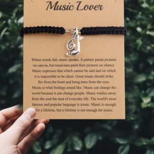 TIIMG Music Lovers Gift for Music Teacher Student Musicians Jewelry Inspirational Gift (Music Lover card)