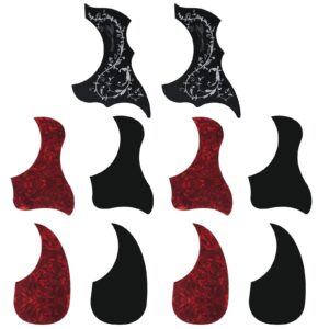 10pc guitar pickguard,acoustic & classical guitar pick guards, hummingbird and water shaped self adhesive