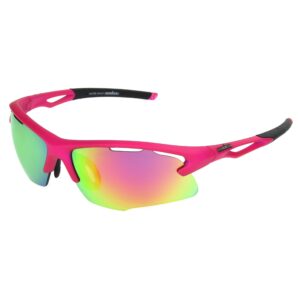 ironman 1802 blade sport sunglasses for men, neon pink, 75mm