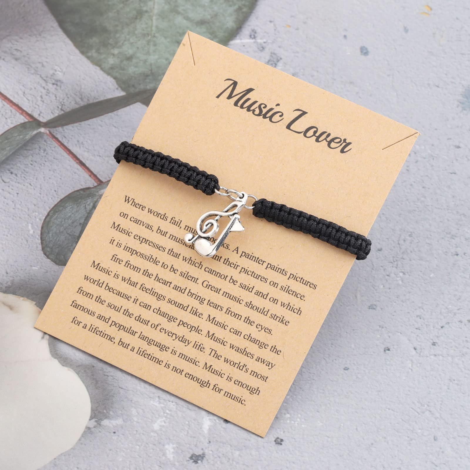 TIIMG Music Lovers Gift for Music Teacher Student Musicians Jewelry Inspirational Gift (Music Lover card)