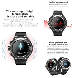 T92 Smart Watch with Earbuds MP3 Bluetooth Headset 3 in 1 1.28 Inch Smartwatch Built-in Wireless Earbuds Speaker Round Fitness Tracker Music Body Health Monitor (Black)