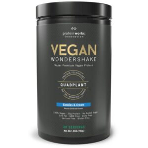 protein works - vegan wondershake | vegan protein shake | super smooth, amazing taste | 30 servings | cookies 'n' cream