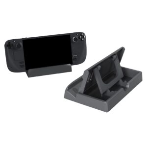 ngaantyun stand base for valve steam deck dock accessories pc console game handheld gaming holder mount bracket black (3-level adjustable angel)