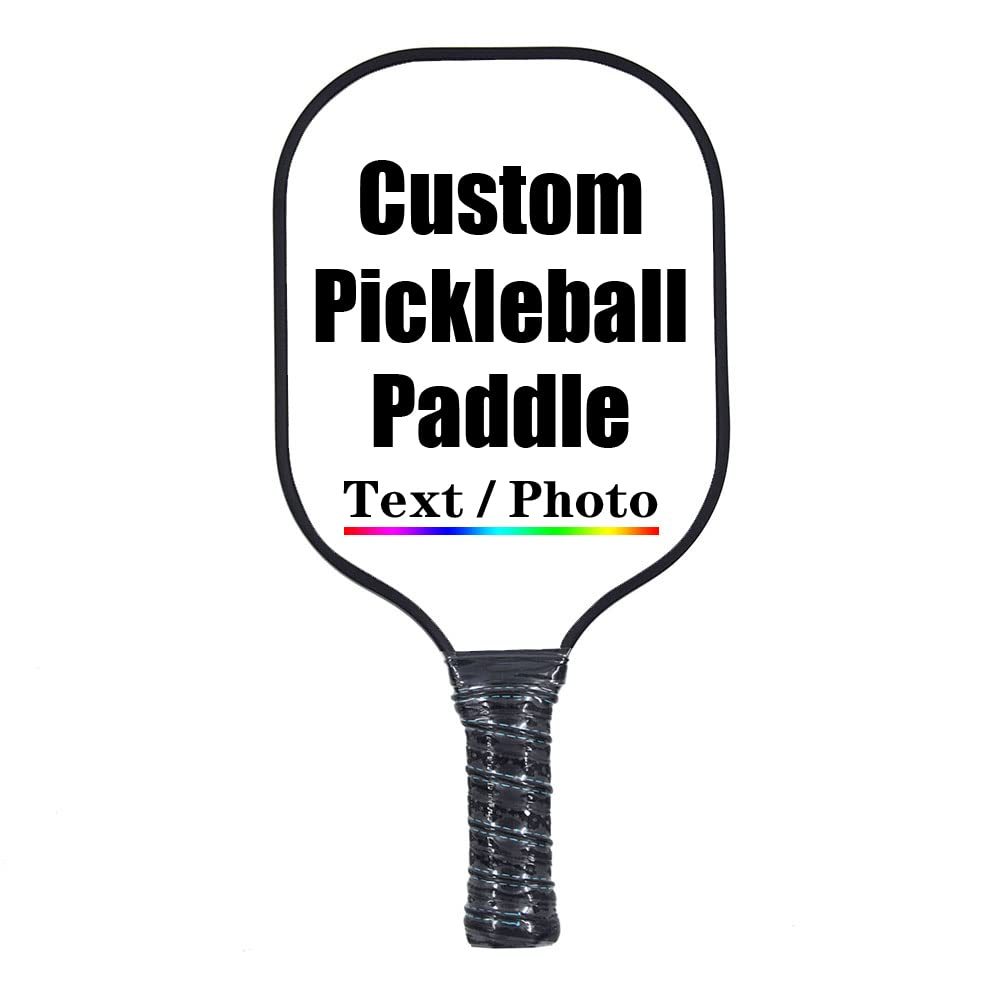 iPrint Personalized Custom Pickleballs Paddles Design Your Own, Pickleballs Paddles Customized Photo Text Pickleballs Rackets, White