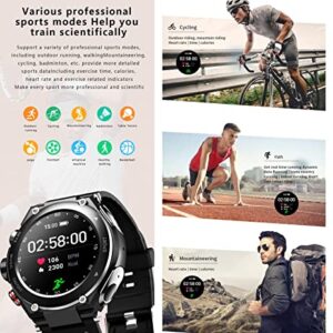 T92 Smart Watch with Earbuds MP3 Bluetooth Headset 3 in 1 1.28 Inch Smartwatch Built-in Wireless Earbuds Speaker Round Fitness Tracker Music Body Health Monitor (Black)