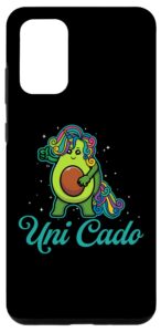 galaxy s20+ uni cado, cute avocado, funny unicorn, guacamole, vegan case