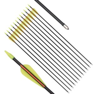 archery practice fiberglass arrows 28 inch target shooting safetyglass recurve bows suitable for youth children woman beginner 6pcs