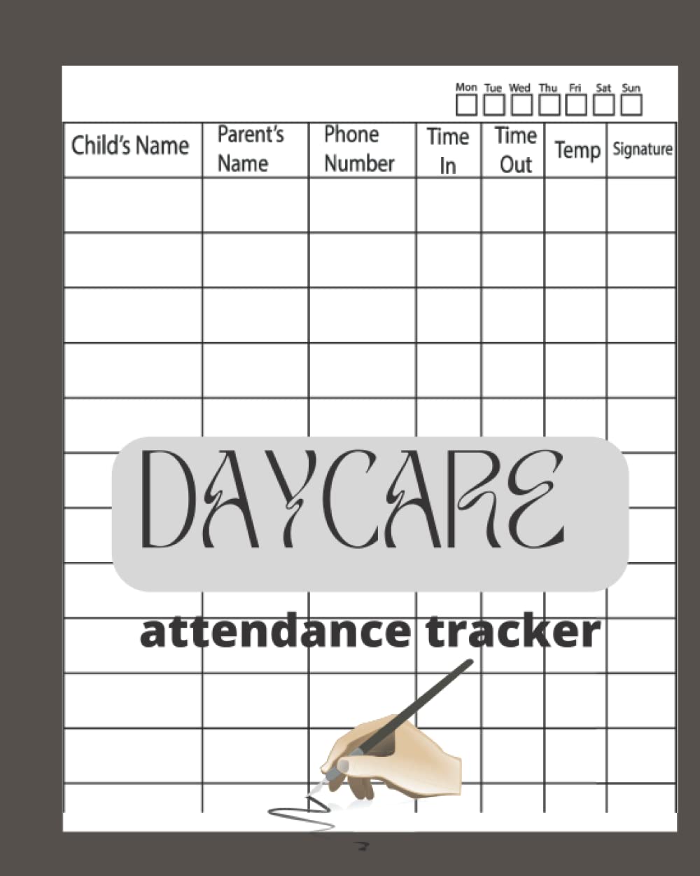 Daycare Attendance Tracker: Childcare Daily Sign In / Sign Out Register | Perfect For Centers, Preschools, And In Home Daycares | 8x10: Daycare Attendance Tracker