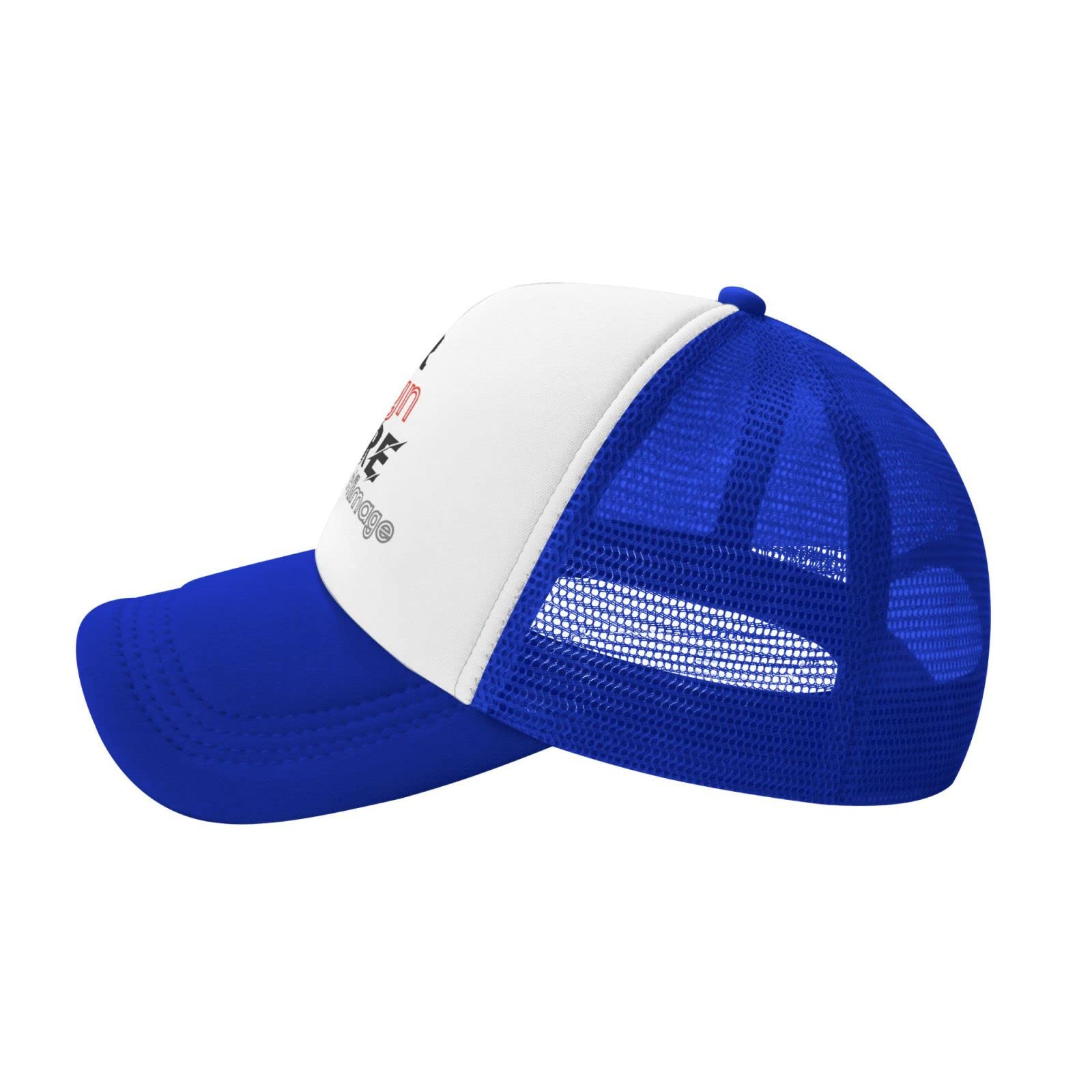 Custom Trucker Hat Customize Mesh Baseball Cap Add Your Photo Personalized Sun Hat Sports Hat for Men Women Blue