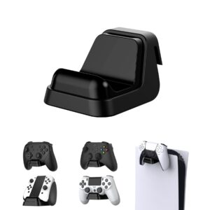 playvital universal game controller wall mount for ps5 & headset, wall stand for xbox series controller, wall holder for nintendo switch pro controller, dedicated console hanger mode for ps5 - black