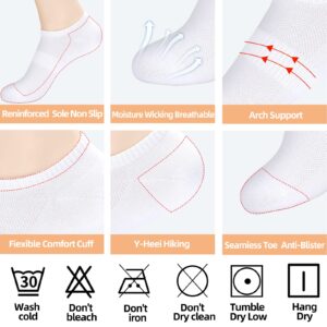 inhees 8 Pairs Ankle Socks Women's Thin Athletic Running No Show Low Cut Short Socks