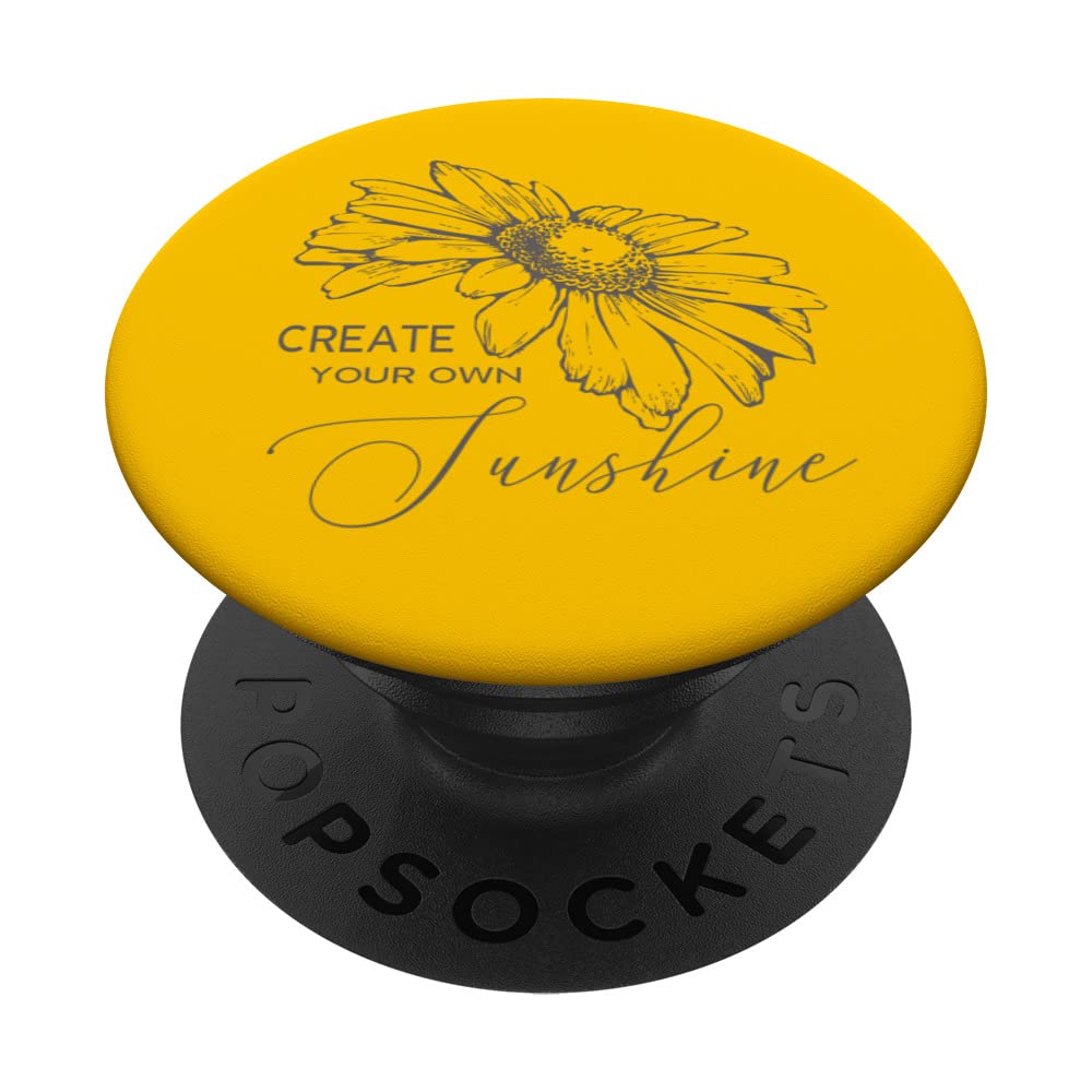 Create your own Sunshine Positive Quote Inspirational Tee PopSockets Swappable PopGrip