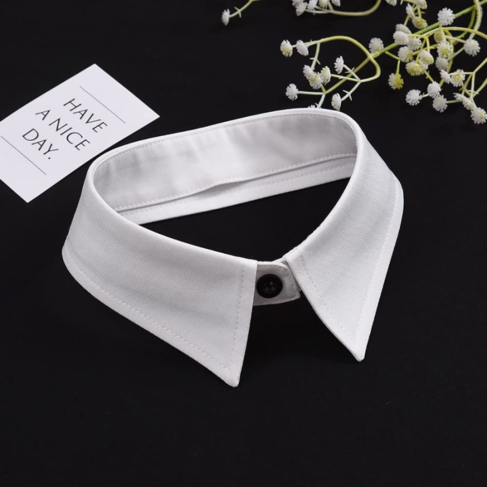 Huliyhus Fake Collar Detachable Dickey Collar Lapel Choker Peter Pan Necklace False Collar and Wrist Cuffs Detachable False Sleeves (Type 1), One Size