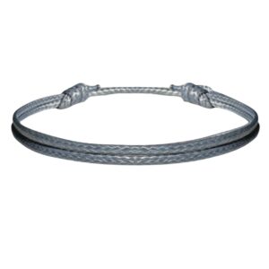 adjustable wax nylon cord bracelet for men or women - leather imitation string unisex adult waterproof boy girl friendship gift (grey), one size