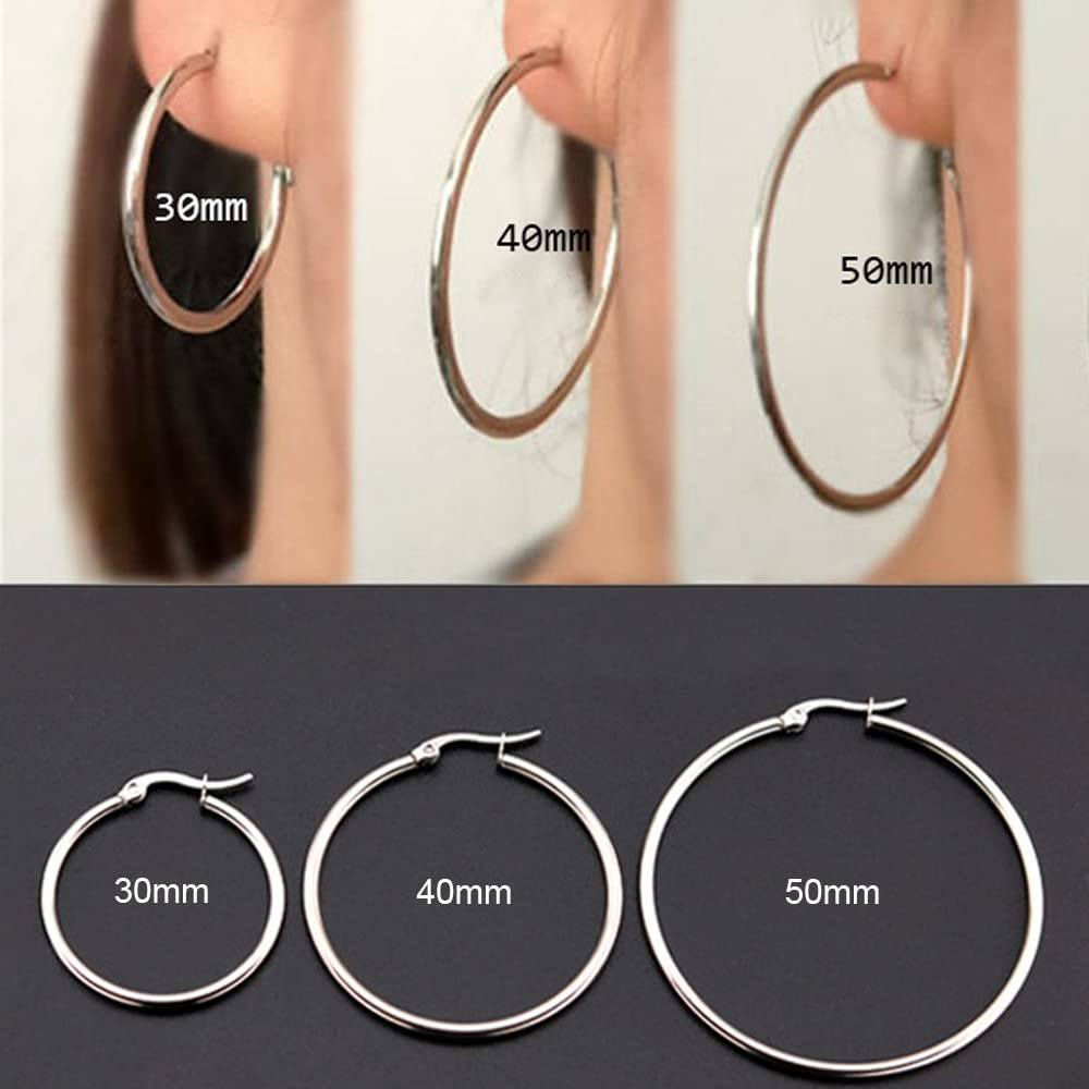 MOTIEL Custom Name Earrings Personalized Natural Diamonds Elegant Large Bamboo Hoop Earrings 925 Sliver Customized Earrings for Women Grils Fashion Jewelry Gifts-30mm