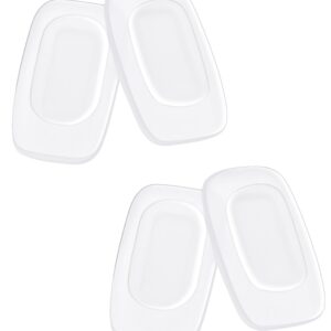 2 Pairs Replacement Nose Pads Nose Piece for Costa South Point/Flagler/Ponce/Fernandina/Shipmaster/Wader/Peli; for Oakley Cartridge/Spindle/Latch Key/Diecutter/Latch Alpha/Lugplate Glasses, White