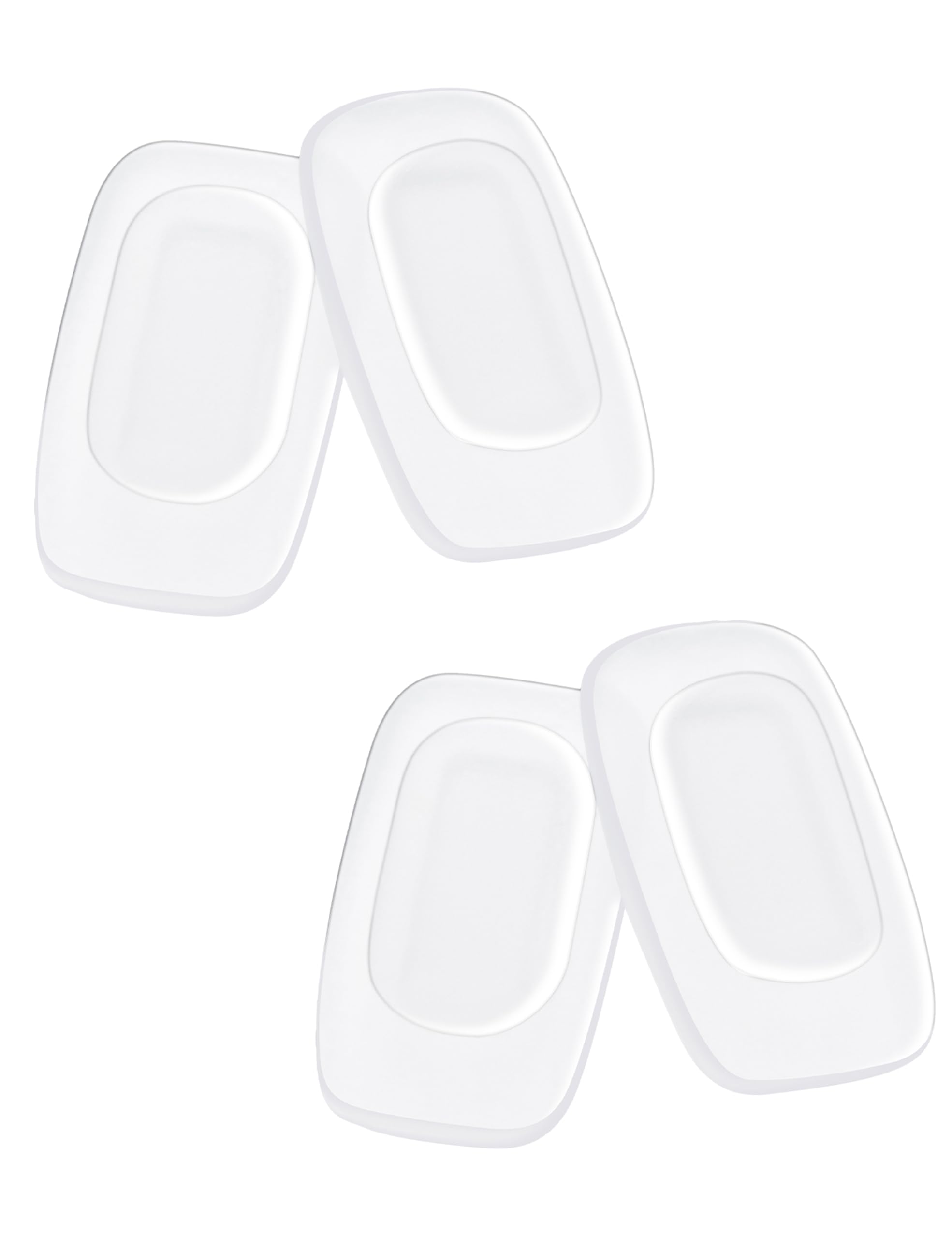 2 Pairs Replacement Nose Pads Nose Piece for Costa South Point/Flagler/Ponce/Fernandina/Shipmaster/Wader/Peli; for Oakley Cartridge/Spindle/Latch Key/Diecutter/Latch Alpha/Lugplate Glasses, White