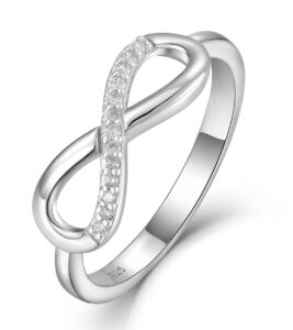 yl infinity rings 925 sterling silver engagement ring cubic zirconia anniversary jewelry for women-size8