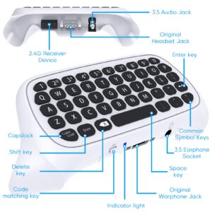 Controller Keyboard for Xbox Series X/Series S/One/S/Controller Gamepad and Upgraded Vertical Cooling Stand with Suction Cooling Fan and Dual Controller Charger Station for Xbox Series S