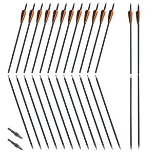 mxessua 2 piece arrows takedown carbon arrows portable for takedown longbow recurve compound bow survival bow traveling spine 500, 12 pack