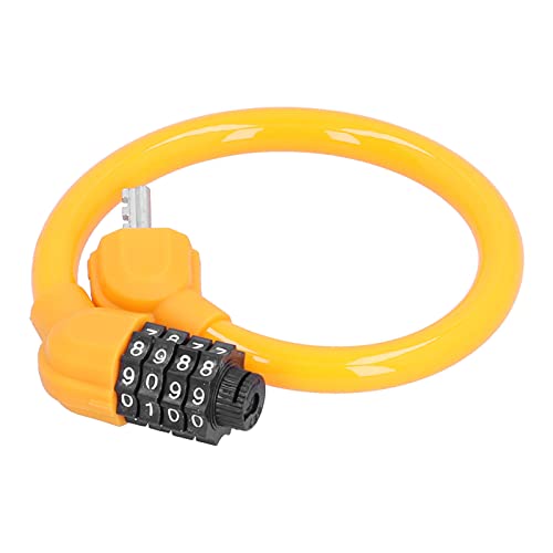 Bike Lock, Sturdy and Durable Bike Cable Lock for Cycling(Orange)