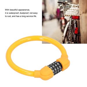 Bike Lock, Sturdy and Durable Bike Cable Lock for Cycling(Orange)