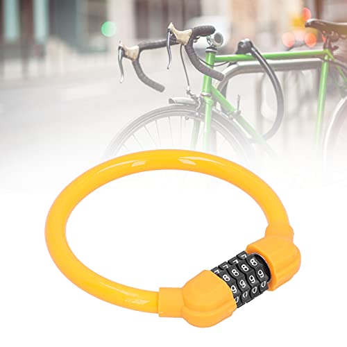 Bike Lock, Sturdy and Durable Bike Cable Lock for Cycling(Orange)