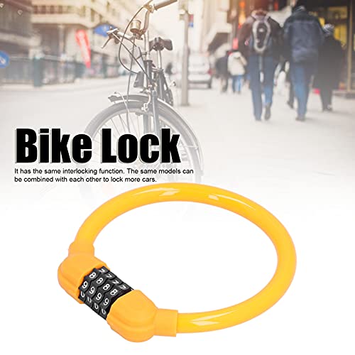 Bike Lock, Sturdy and Durable Bike Cable Lock for Cycling(Orange)