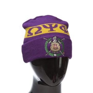 Omega Psi Phi Knit Beanie Purple