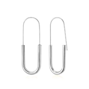 pin earrings hoop: minimalist hypoallergenic gold plated fashion trendy jewelry for women