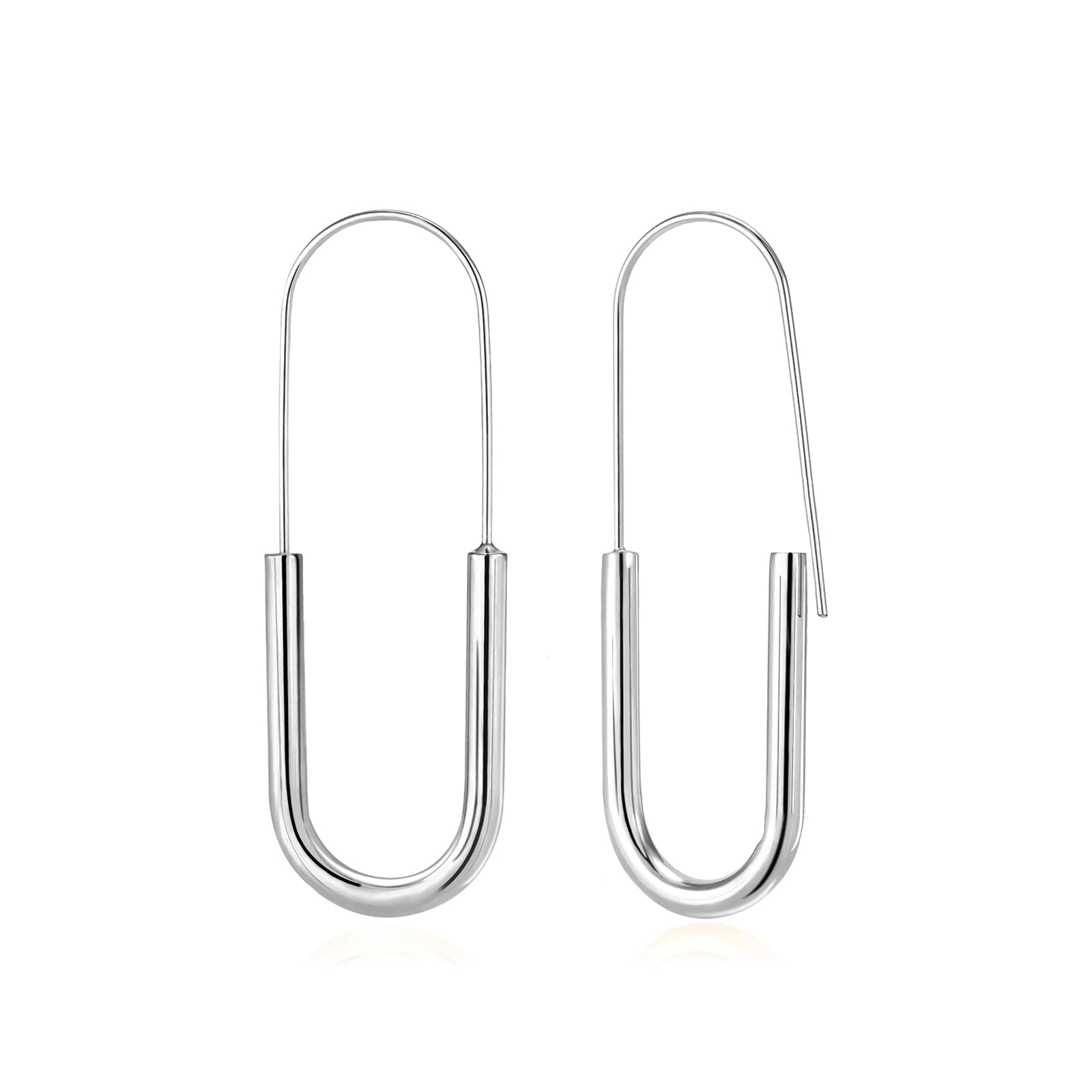 Pin Earrings Hoop: Minimalist Hypoallergenic Gold Plated Fashion Trendy Jewelry for Women