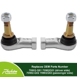 Roykaw EZGO Tie Rod Ends Ball Joint Right & Left Threads Kit for E-Z-GO 2001-up Golf Cart OEM #70902-G01,70902-G02