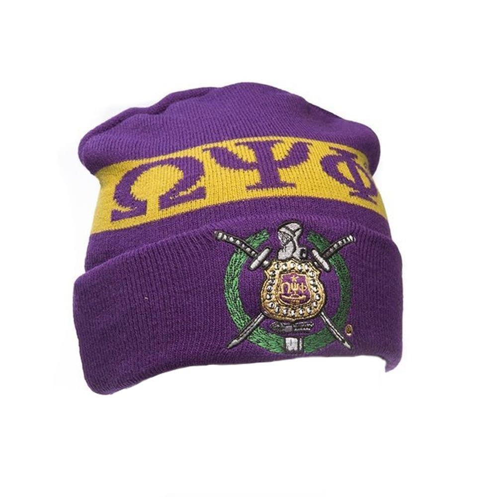 Omega Psi Phi Knit Beanie Purple