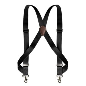 LazarsSpace Hook On Suspenders for Men X Back with 2 Side Swivel Snap Hooks and 1.5 Inch Wide Adjustable Strap