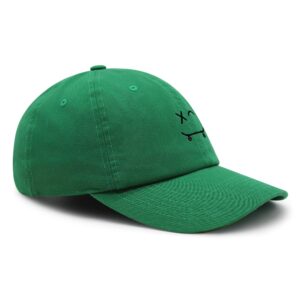 JPAK Skateboard Premium Dad Hat Embroidered Baseball Cap Skateboard Kelly Green