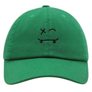 jpak skateboard premium dad hat embroidered baseball cap skateboard kelly green