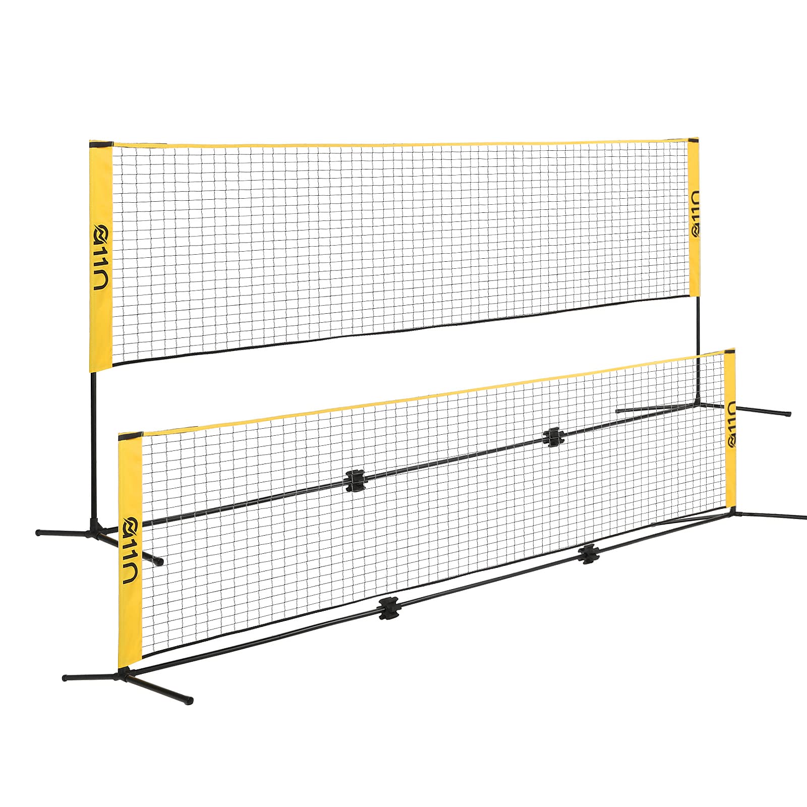 A11N 14ft Badminton Pickleball Net - Height Adjustable for Junior Tennis, Soccer Tennis & Kids Volleyball - Portable for Indoor & Outdoor Play